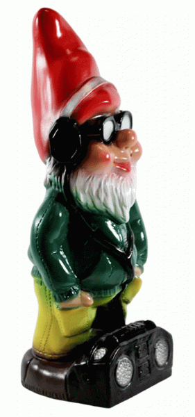 Rakso Deko Figur lustiger Zwerg H 33 cm Spaß Gartenzwerg mit Brille ...